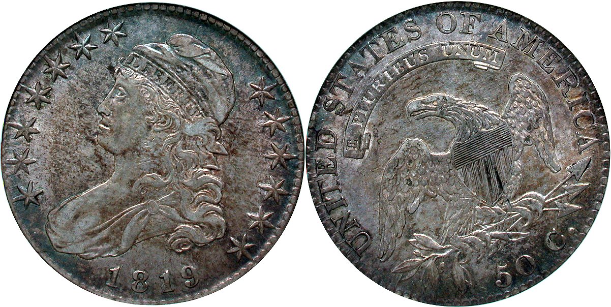 Flowing Hair, Draped and Capped Bust Half Dollar Price List - Gerry ...